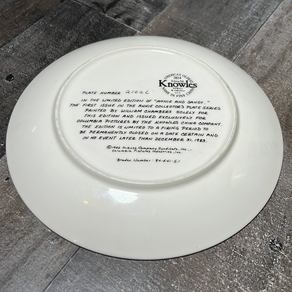 Knowles | Accents | Vtg Annie And Sandy Collector Plate Little Orphan ...
